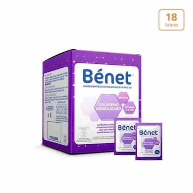 Colágeno Hidrolizado Bénet x 18 sobres x 5.8g c/u