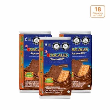 Galletas Ducales Provocación Chocolate x 168g x 6 paquetes
