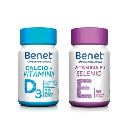 Cápsulas Bénet Calcio + Vitamina D x 30 unds