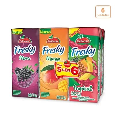 Refrescos Fresky surtido x 6 unds x 200ml c/u