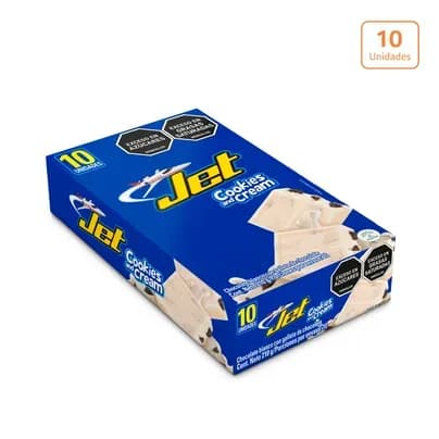 Chocolatina Jet Cookies & Cream x 10 unds x 21g c/u