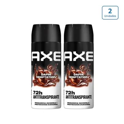 Desodorante Axe Dark Temptation x 2 unds x 150ml c/u